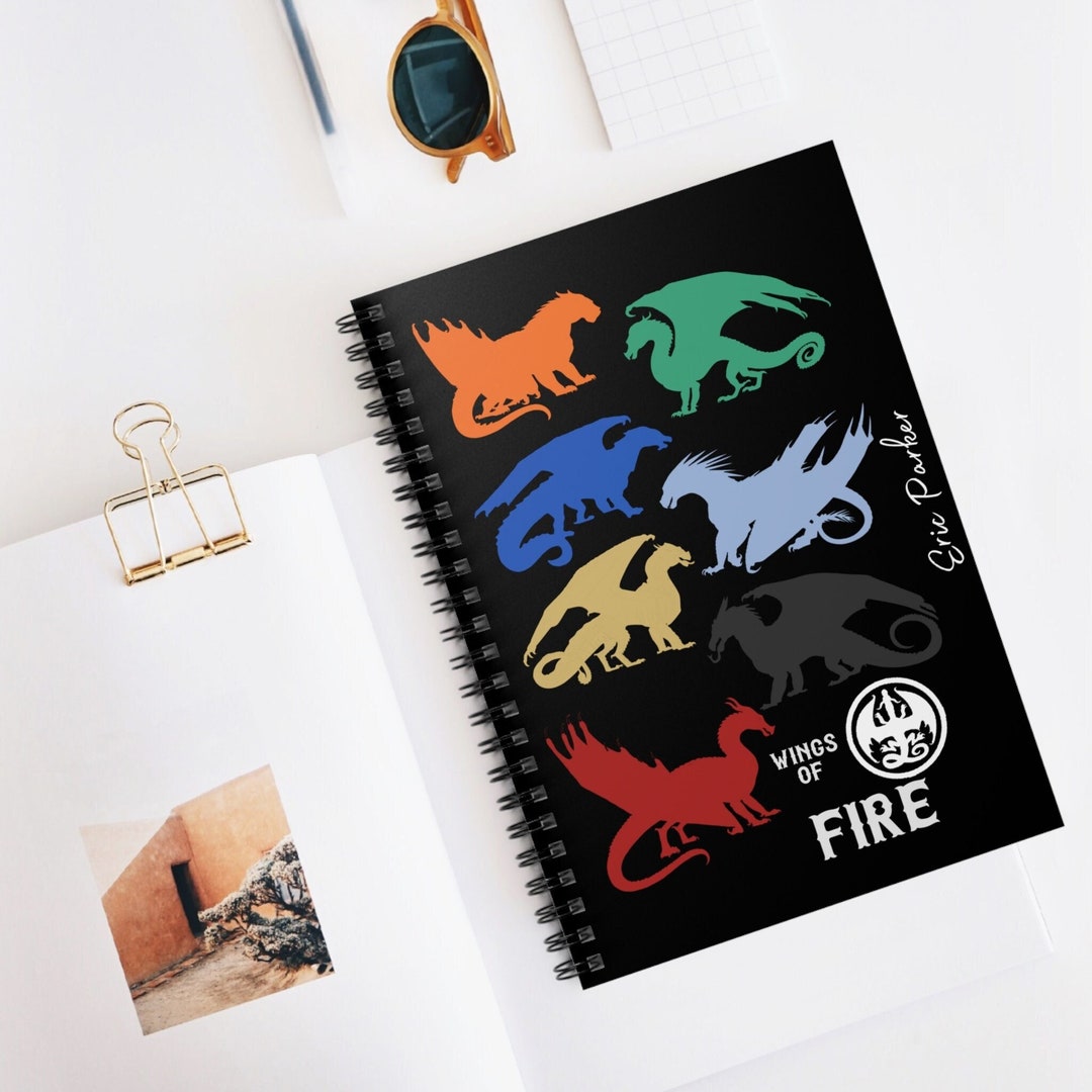 Personalized Fire Spiral Ruled Notebook, Wings of Fire, Jade Academy ...