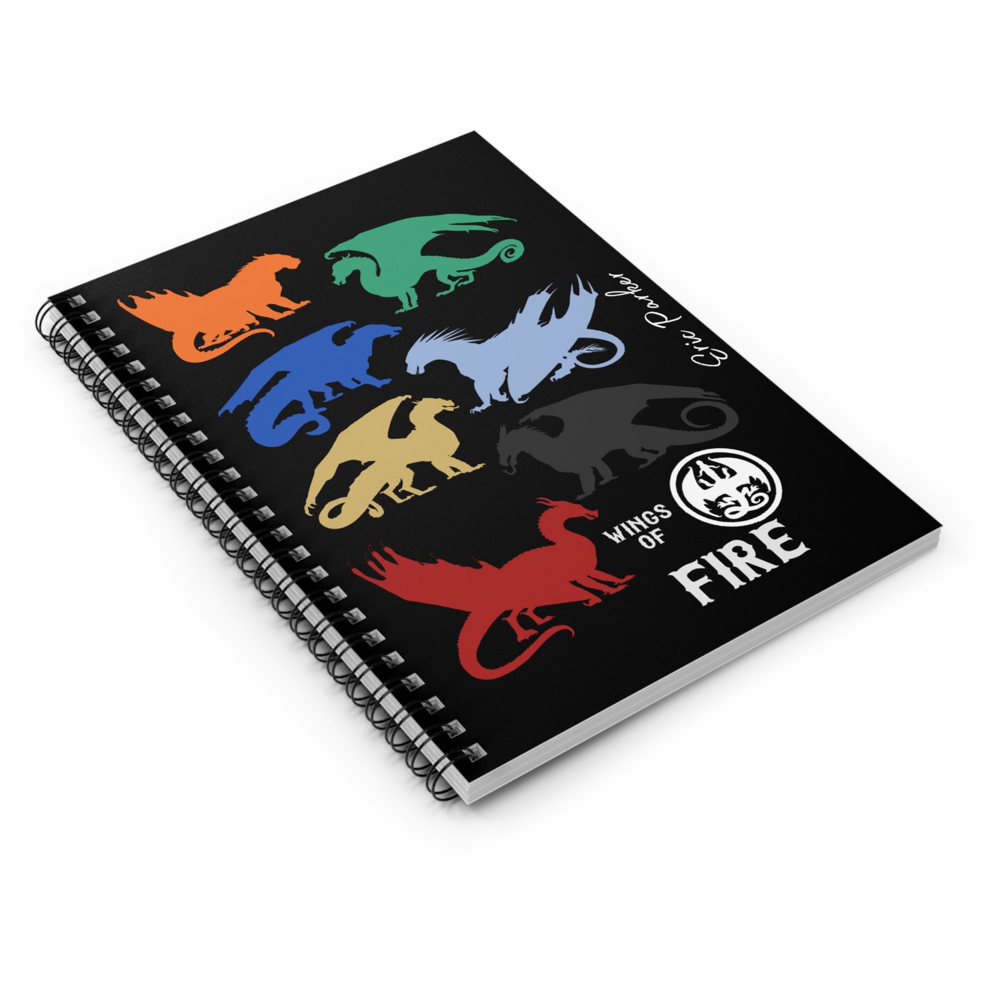 Personalized Fire Spiral Ruled Notebook, Wings of Fire, Jade Academy ...
