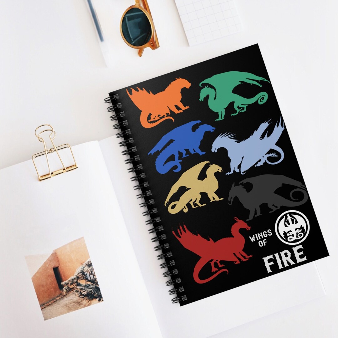 Wings of Fire Spiral Ruled Notebook, Wings of Fire, Jade Academy, WOF ...