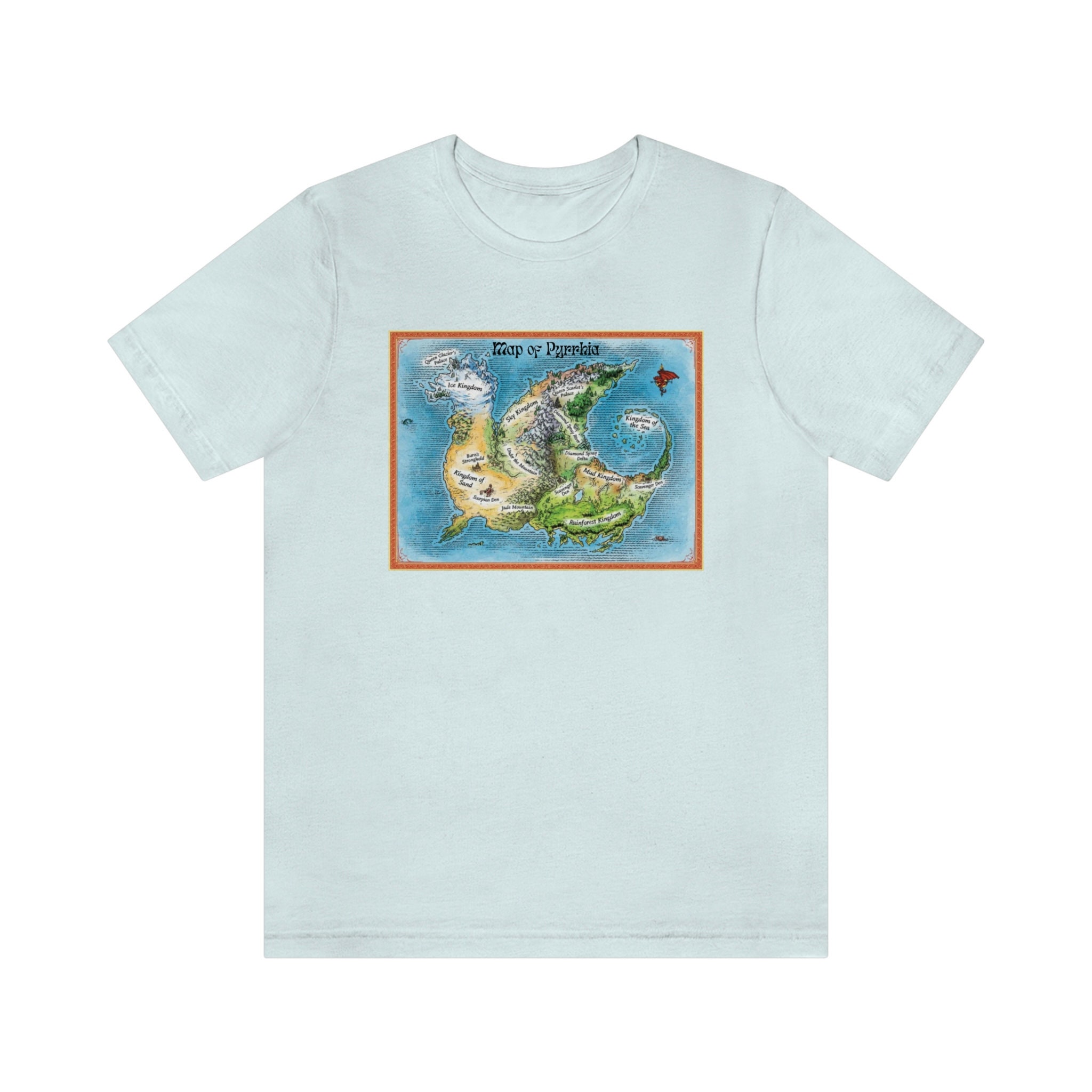 Wings of Fire Classic Map of Pyrrhia Shirt | Unisex Jersey Short Sleeve ...