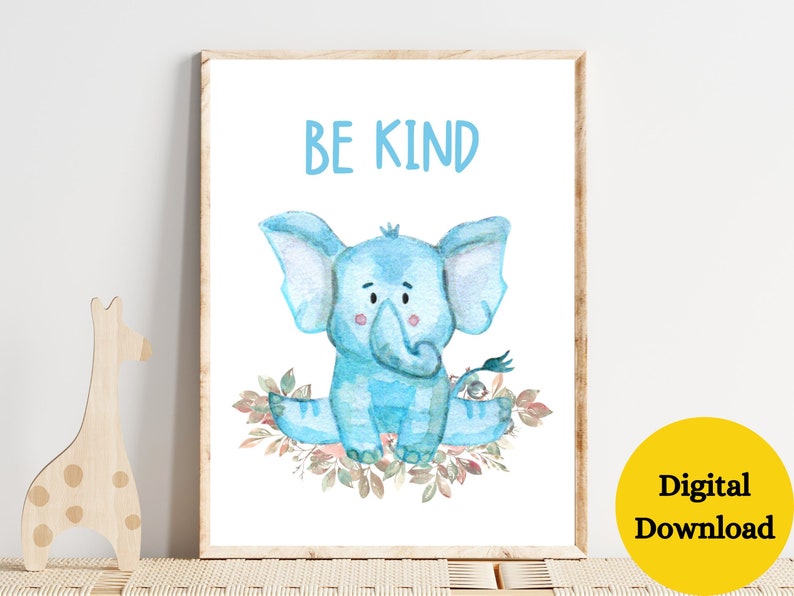 Printable Nursery Poster Bundle Watercolor Safari Animals - Etsy