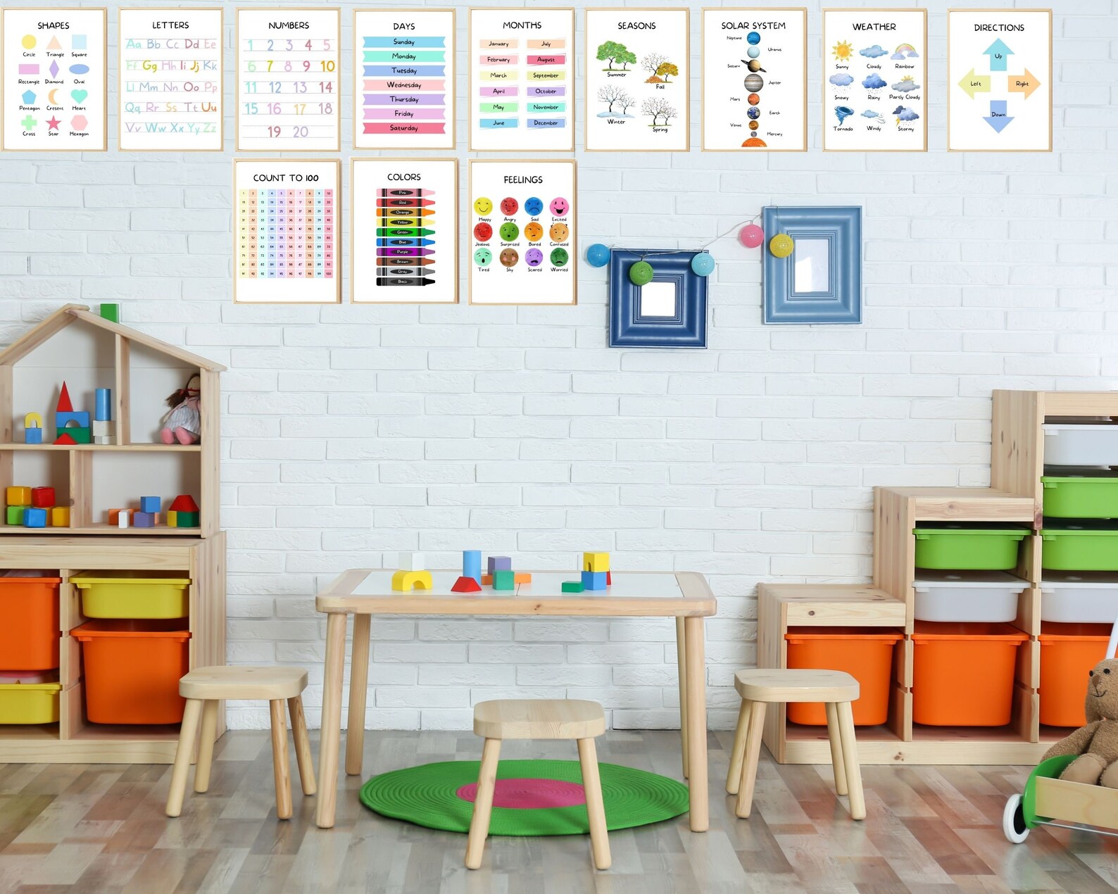 Educational Posters Printables, 12 Homeschool Prints, Alphabet Poster ...