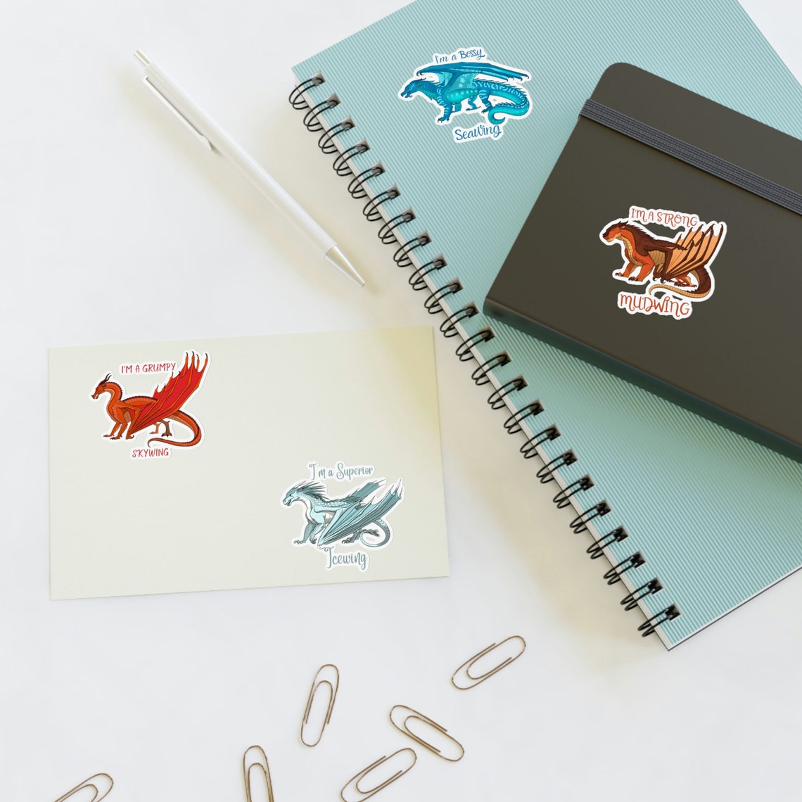 Wings of Fire Sticker Sheet, Wings of Fire Stickers, Mudwing Sticker ...