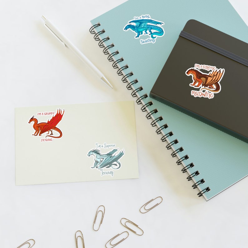 Wings of Fire Sticker Sheet, Wings of Fire Stickers, Mudwing Sticker ...