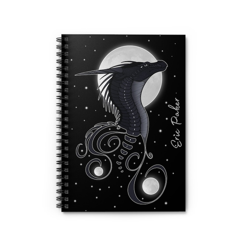 Personalized Wings of Fire Darkstalker Spiral Ruled Notebook, Wings of ...