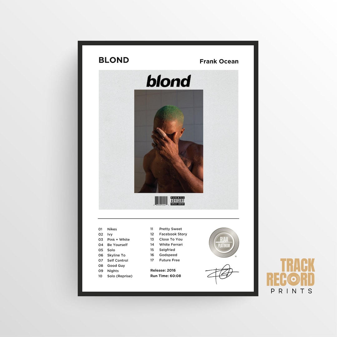 Blond Frank Ocean Album Cover Poster Print High Quality Etsy