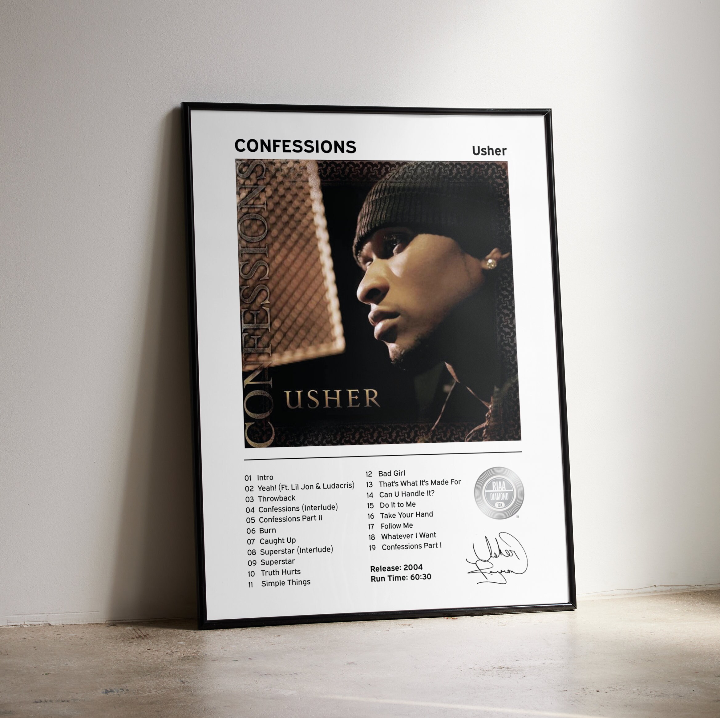 Usher Confessions Album Cover Poster Print High-quality - Etsy Usher Confessions Album Cover Poster Print High-quality - Etsy