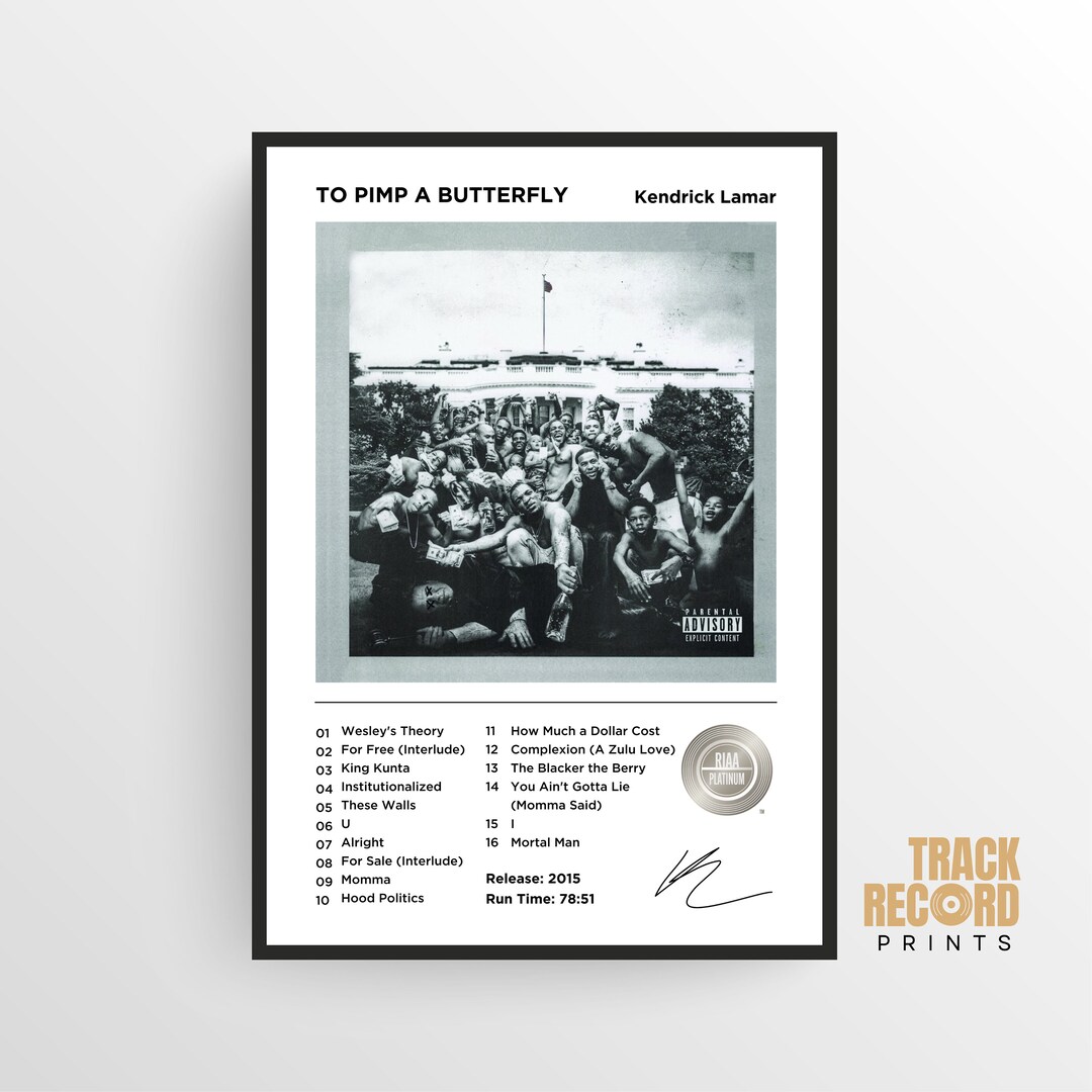 Kendrick Lamar to Pimp a Butterfly Album Cover Poster - Etsy