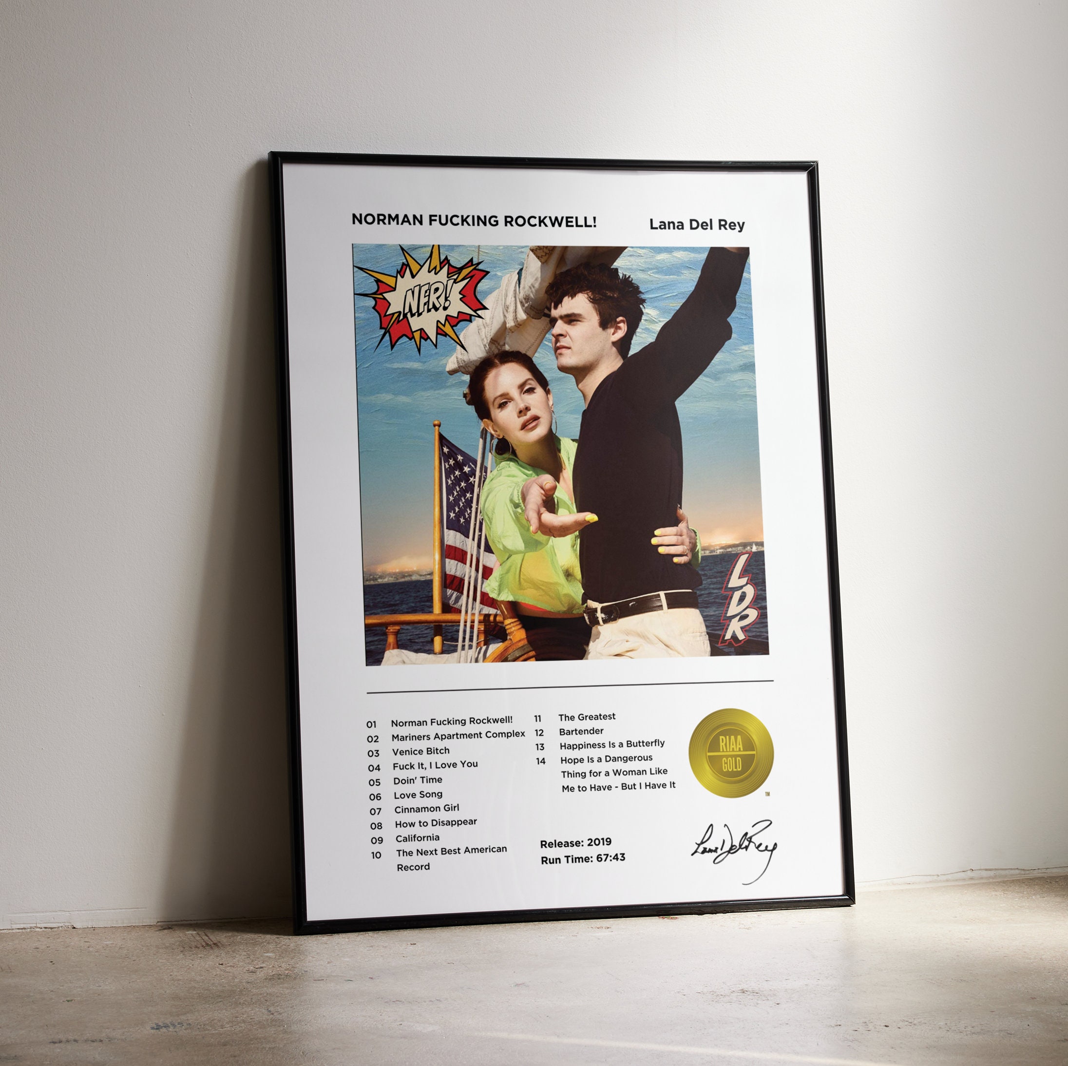 Norman Fcking Rockwell Lana Del Rey Album Cover Poster Print High ...