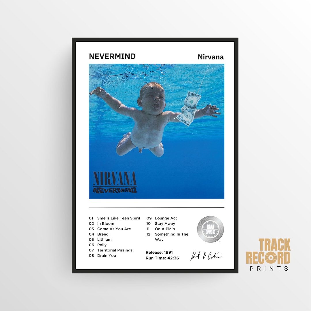Nirvana Nevermind Album Cover Poster Print High Quality Etsy