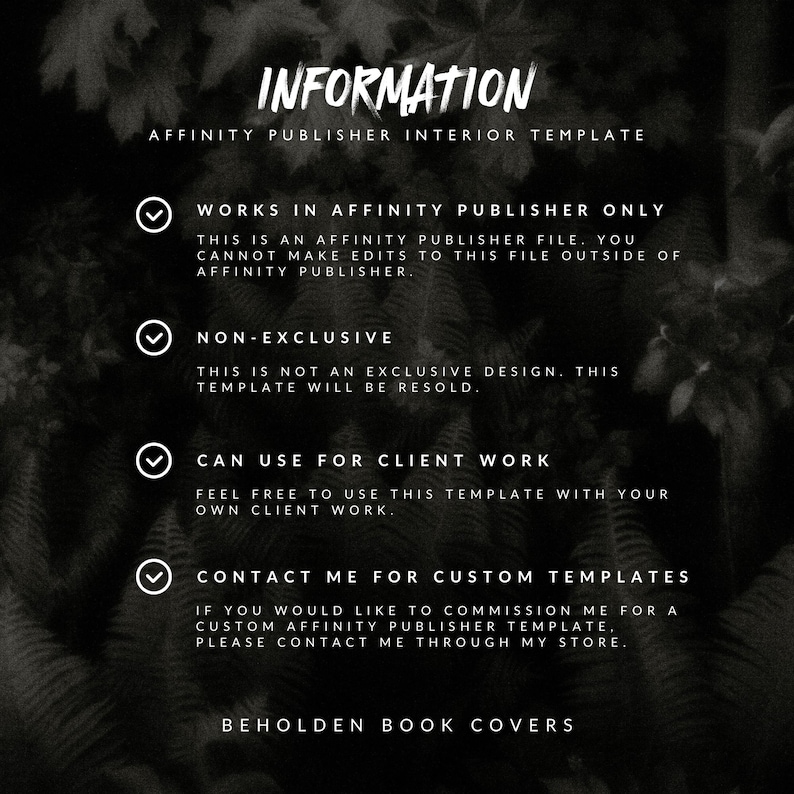 Gothic Affinity Publisher Template | Print Book Interior Template | 8.5 ...