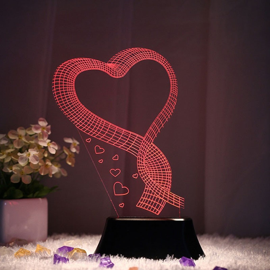 3d Led Lamp Drawing Files, 3d, Lamp, Love, Skull, Digital Download ...