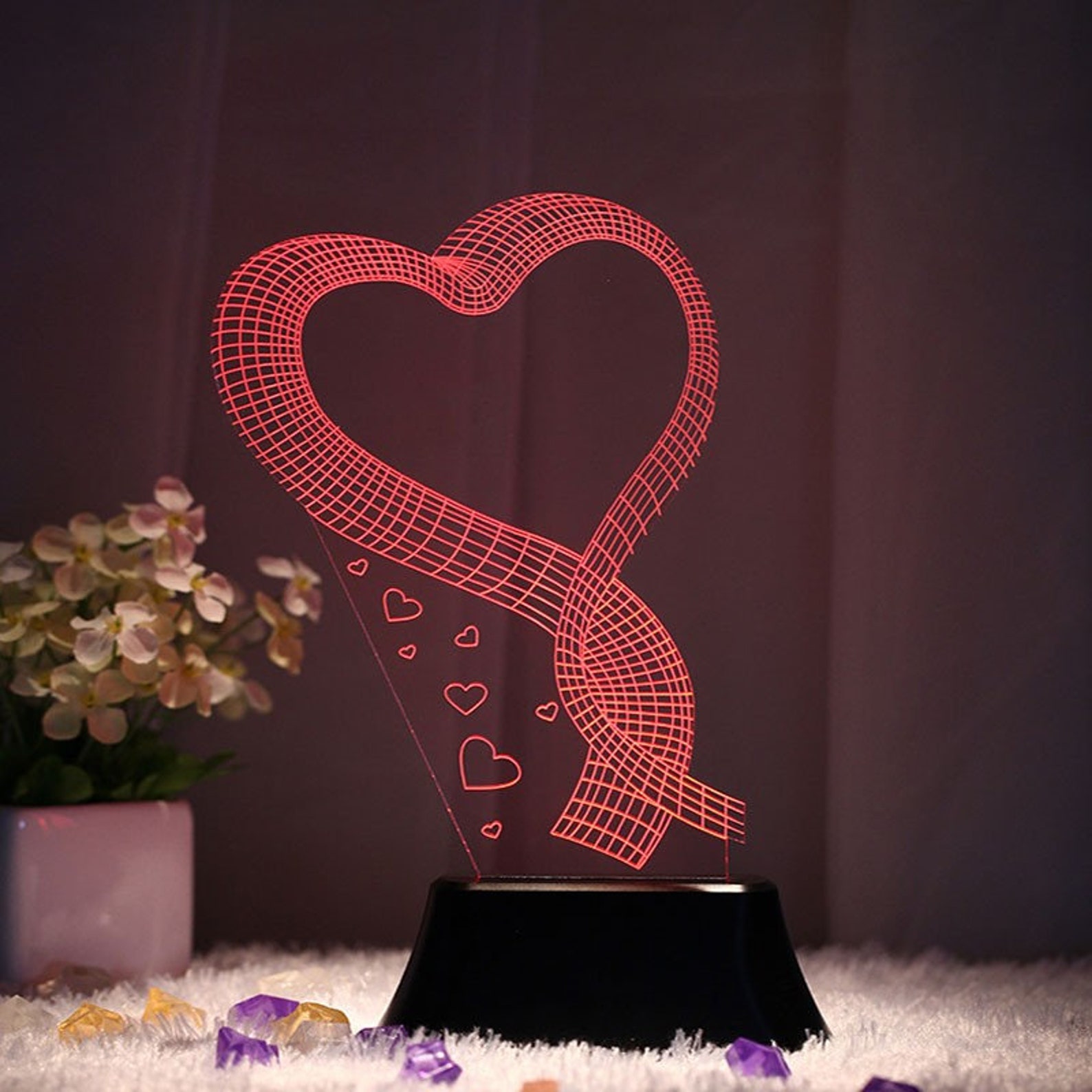 3d Led Lamp Drawing Files, 3d, Lamp, Love, Skull, Digital Download ...