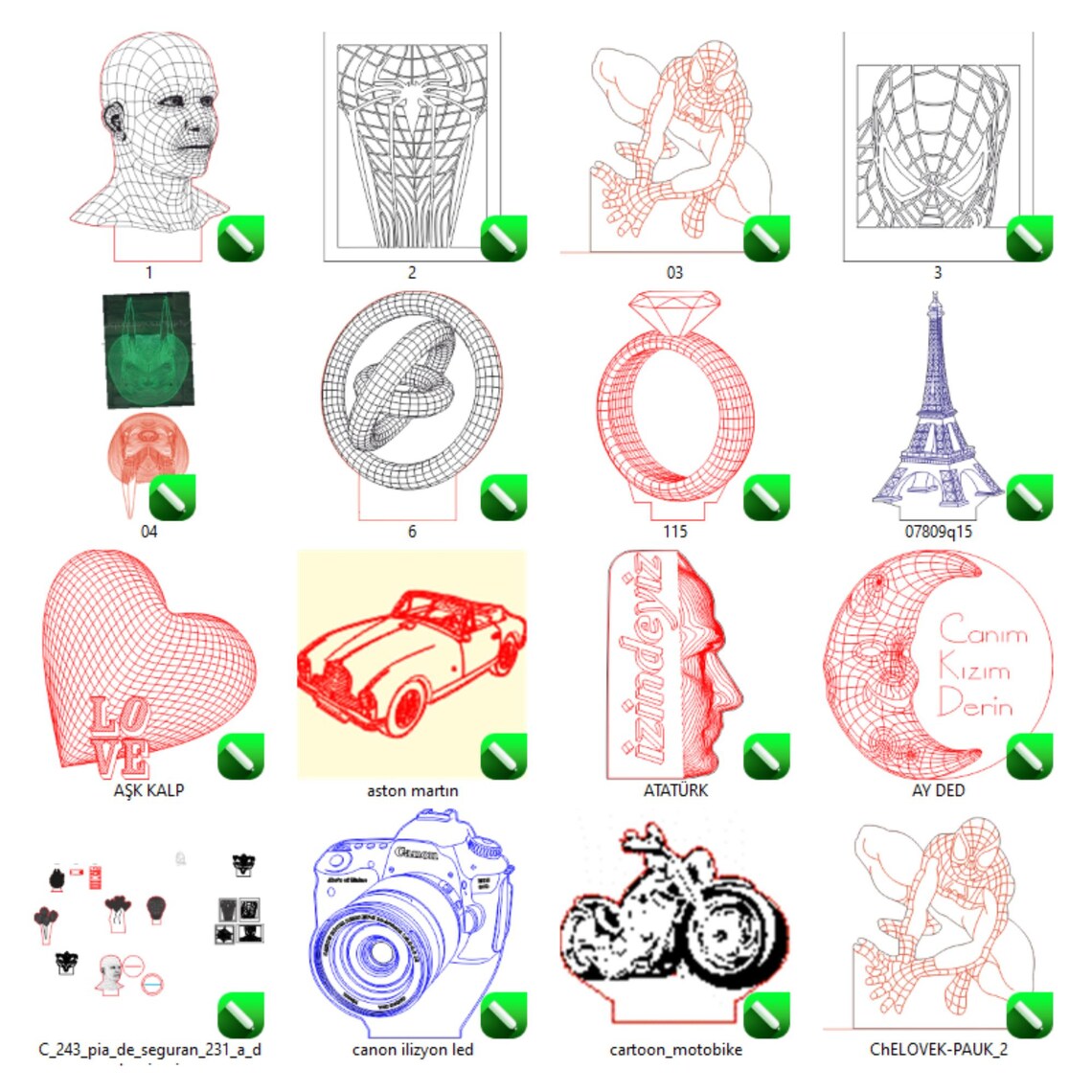 3d Led Lamp Drawing Files, 3d, Lamp, Love, Skull, Digital Download ...