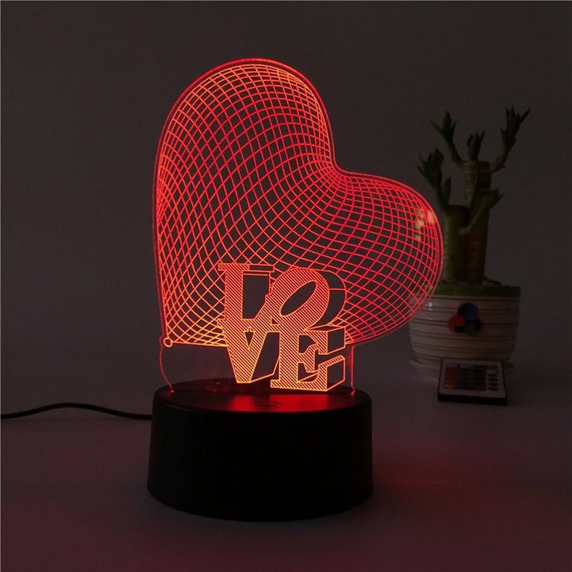 3d Led Lamp Drawing Files, 3d, Lamp, Love, Skull, Digital Download ...