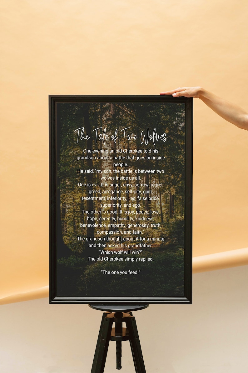 The Tale of Two Wolves, the One You Feed, Inspirational Story, Teacher ...