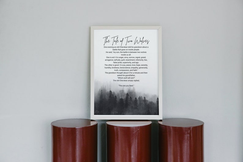 The Tale of Two Wolves, the One You Feed, Inspirational Story, Teacher ...