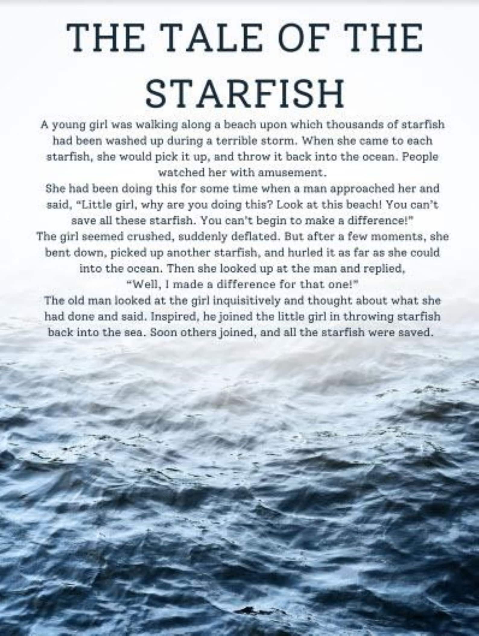 The Starfish Story, It Matters to This One, Printable Décor, Teacher ...