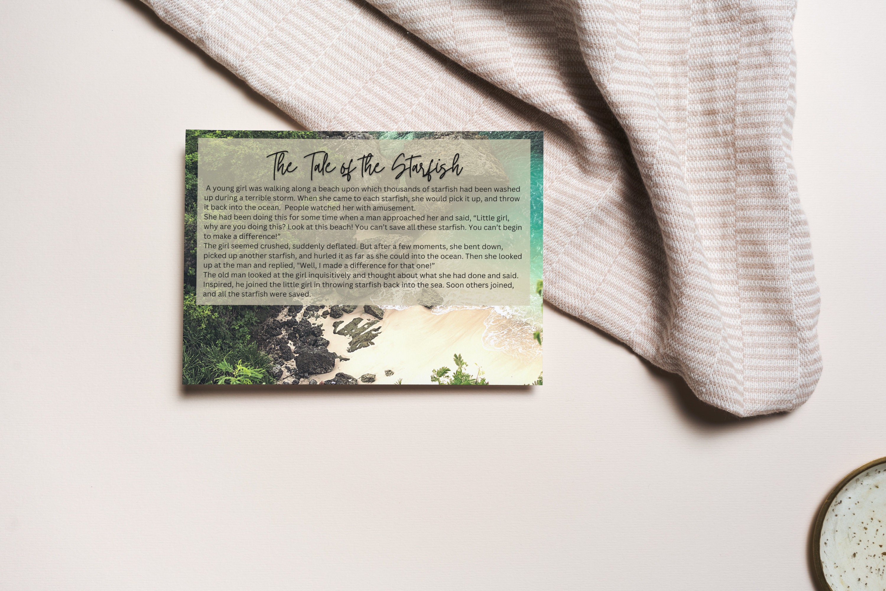 The Starfish Story, It Matters to This One, Printable Card, Postcard ...