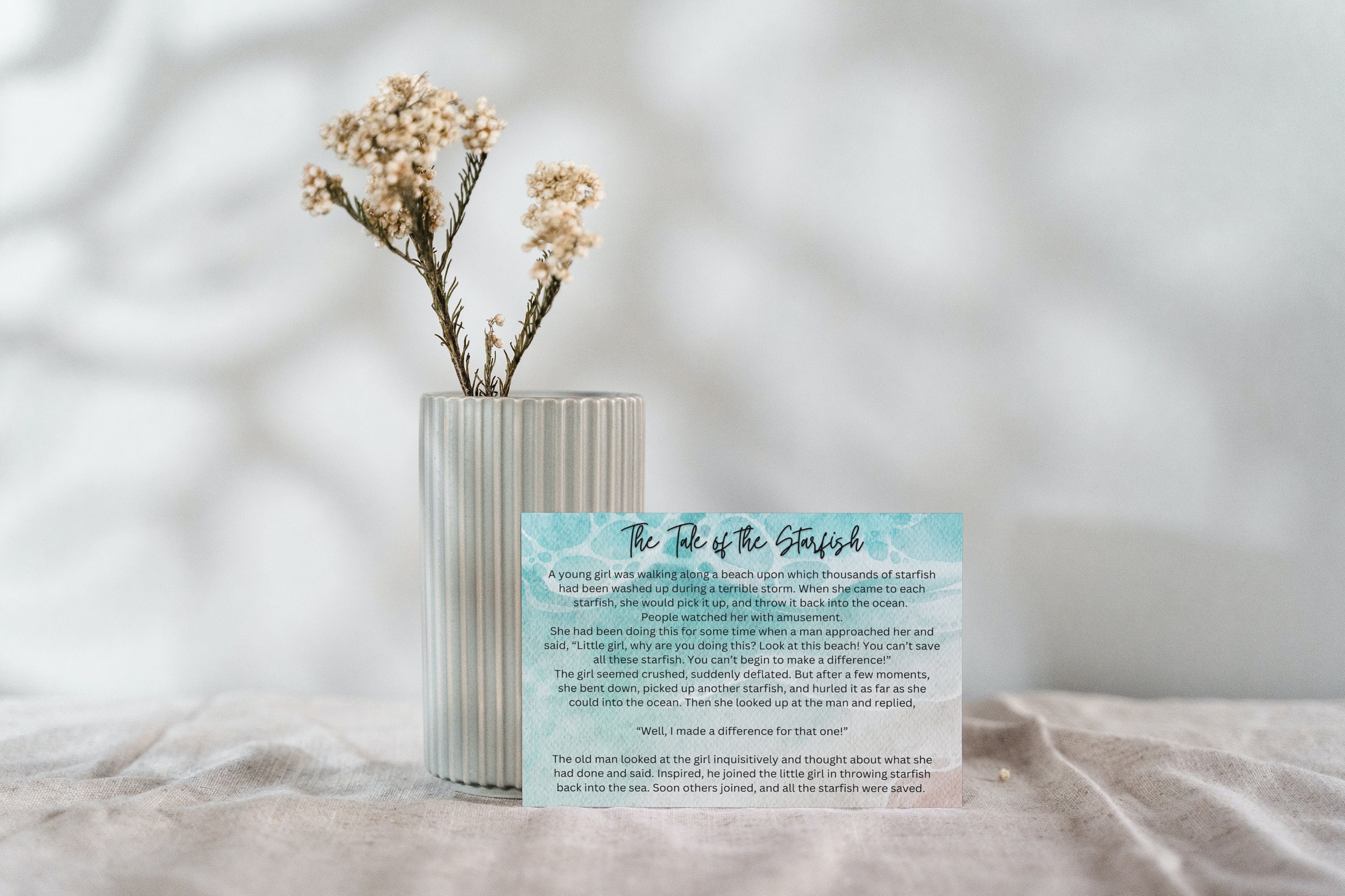 The Starfish Story, It Matters to This One, Printable Card, Postcard ...