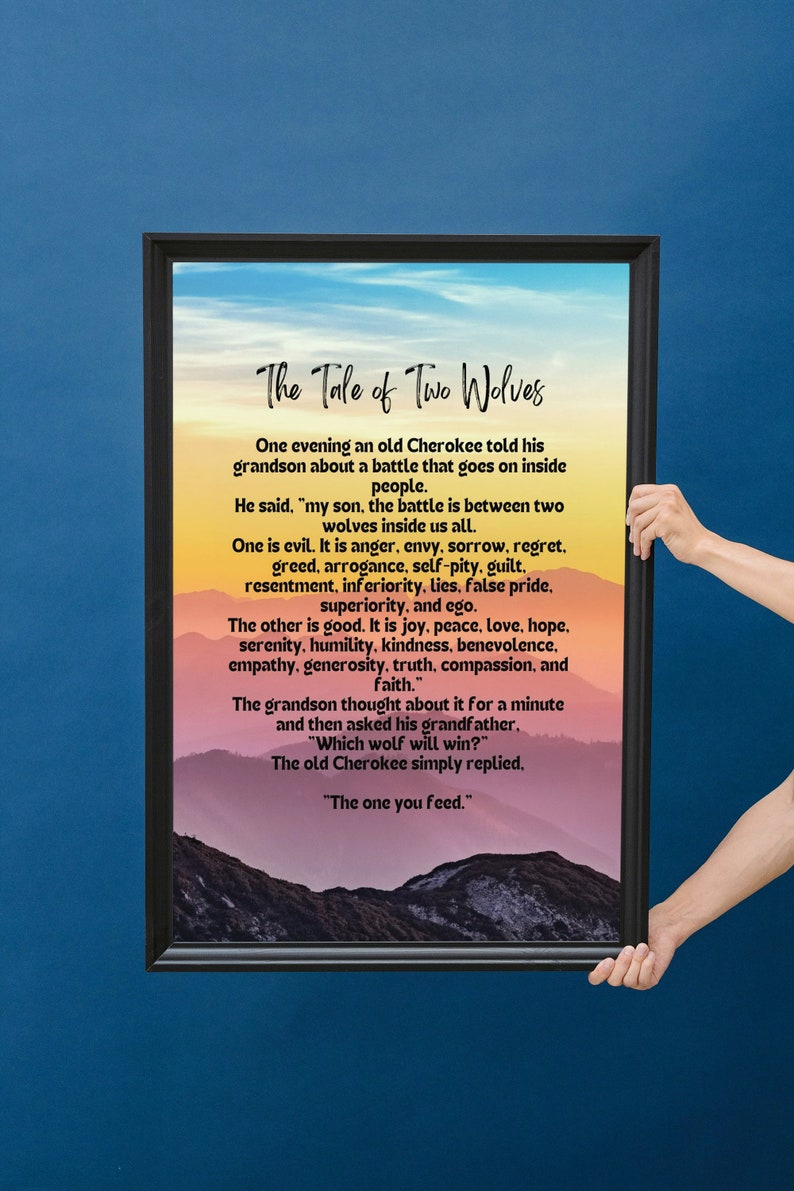 The Tale of Two Wolves, the One You Feed, Inspirational Story, Teacher ...