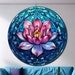 Tempered Glass Lotus Wall Art | Lotus Stained Round | Wall Hangings ...