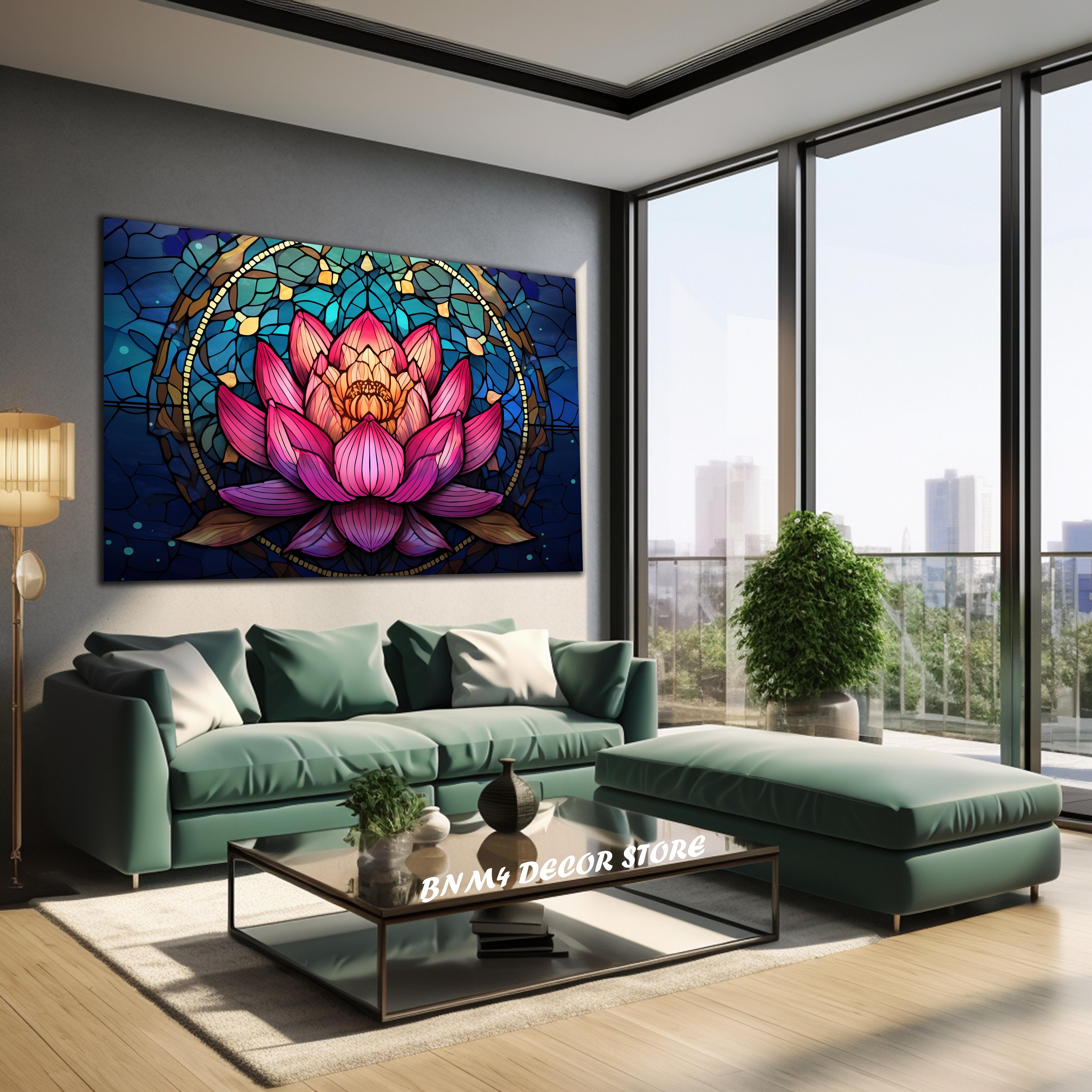 Tempered Glass Lotus Wall Art Pink Lotus Wall Decor Wall - Etsy