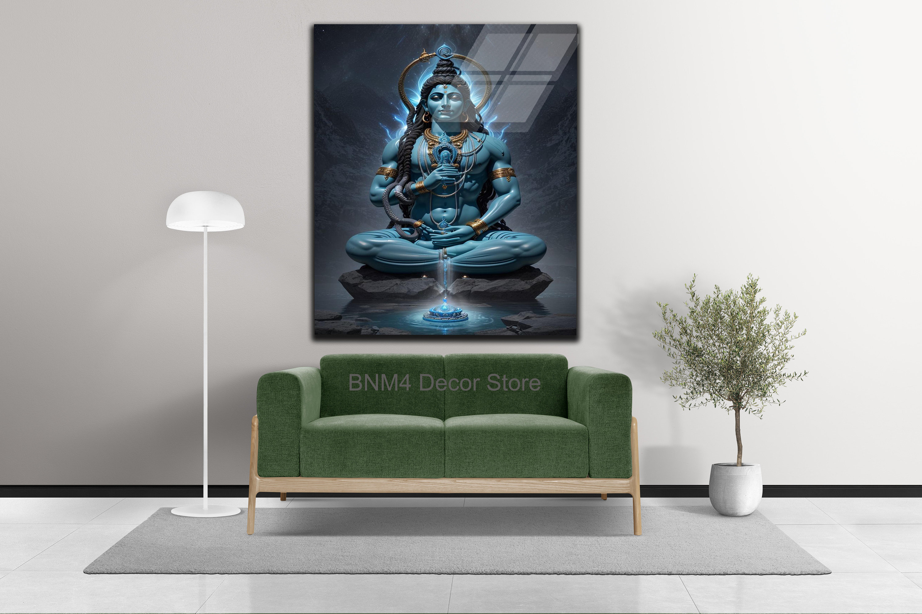 Tempered Glass Wall Art Hindu God Shiva Wall Decor Lord Shiva Glass Art ...