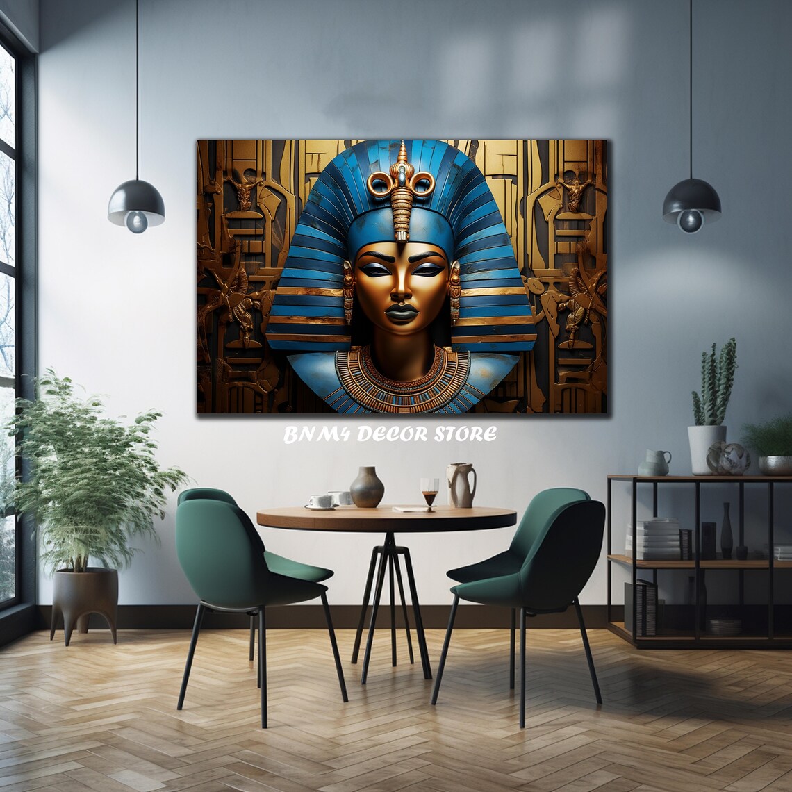 Cleopatra Tempered Glass Art | Egyptian Woman Wall Decor | Ancient ...