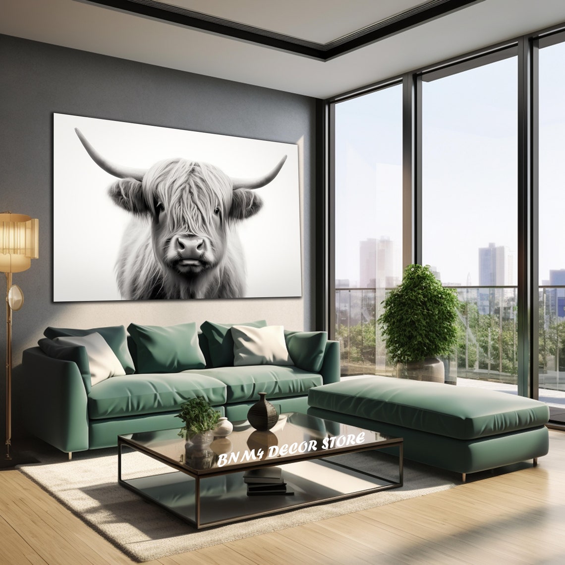 Tempered Glass Cow Wall Art | Farmhouse Wall Decor | Glass Print ...