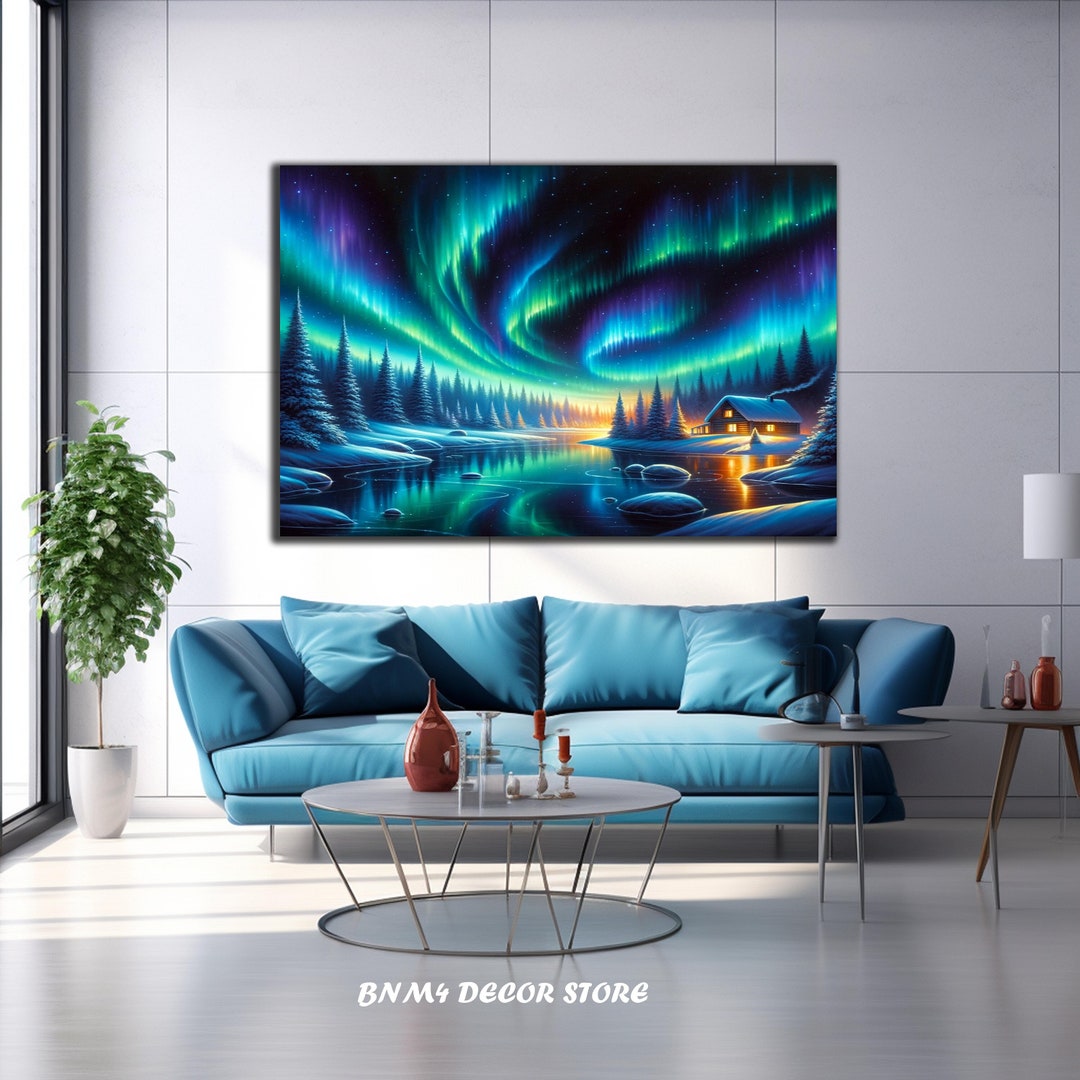 Northern Lights Tempered Glass | Northern Lights Print | Wall Hangings ...