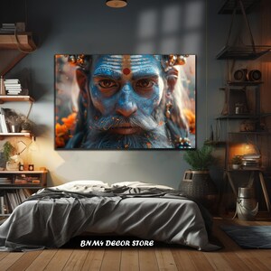 Lord Rama Tempered Glass Wall Art | Indian God Decor | Lord Rama Wall ...