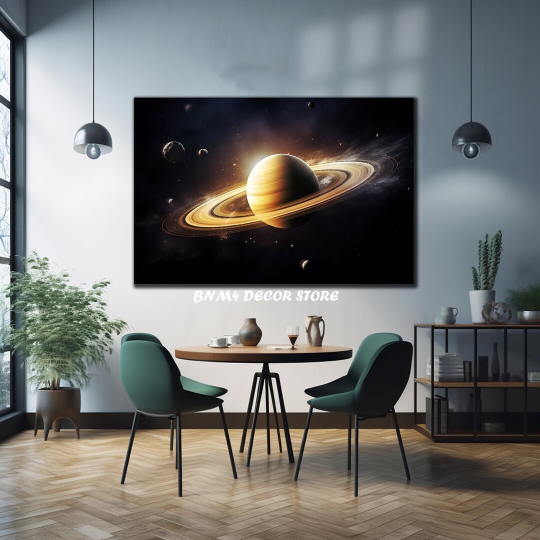 Tempered Glass Saturn Wall Art | Saturn Glass Decor | Space Wall Decor ...