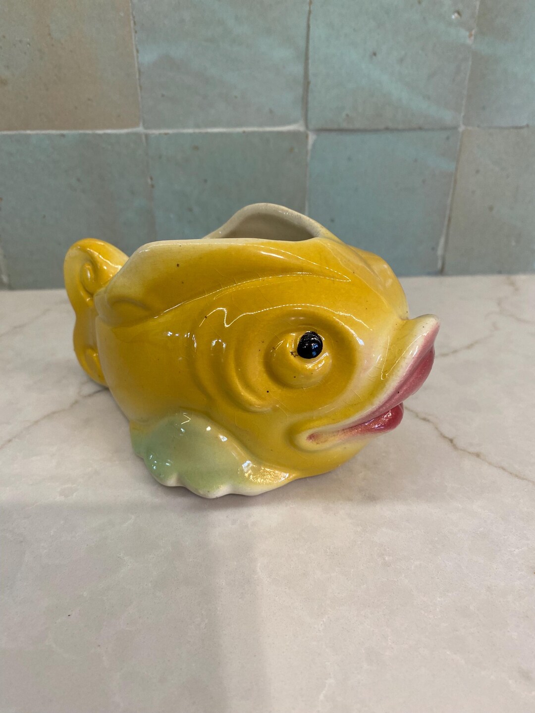 Mid-century Ceramic Fish Planter or Sponge Holder, Cuteness Overload ...