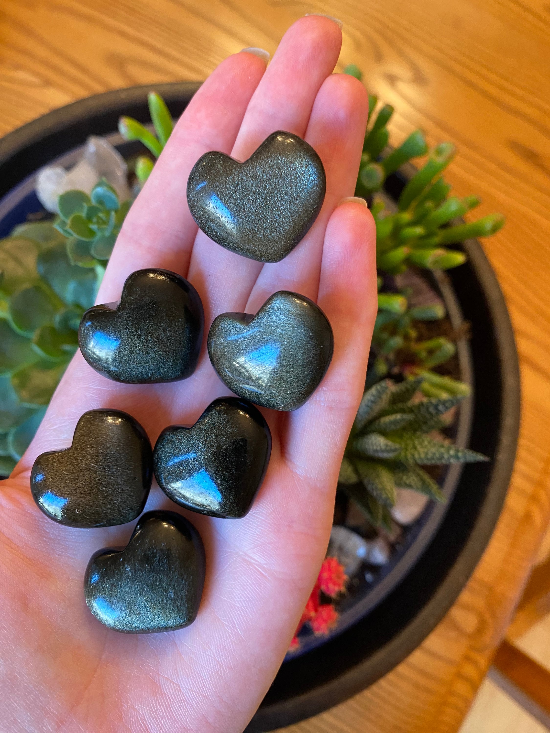 Gold Sheen Obsidian Hearts - Etsy