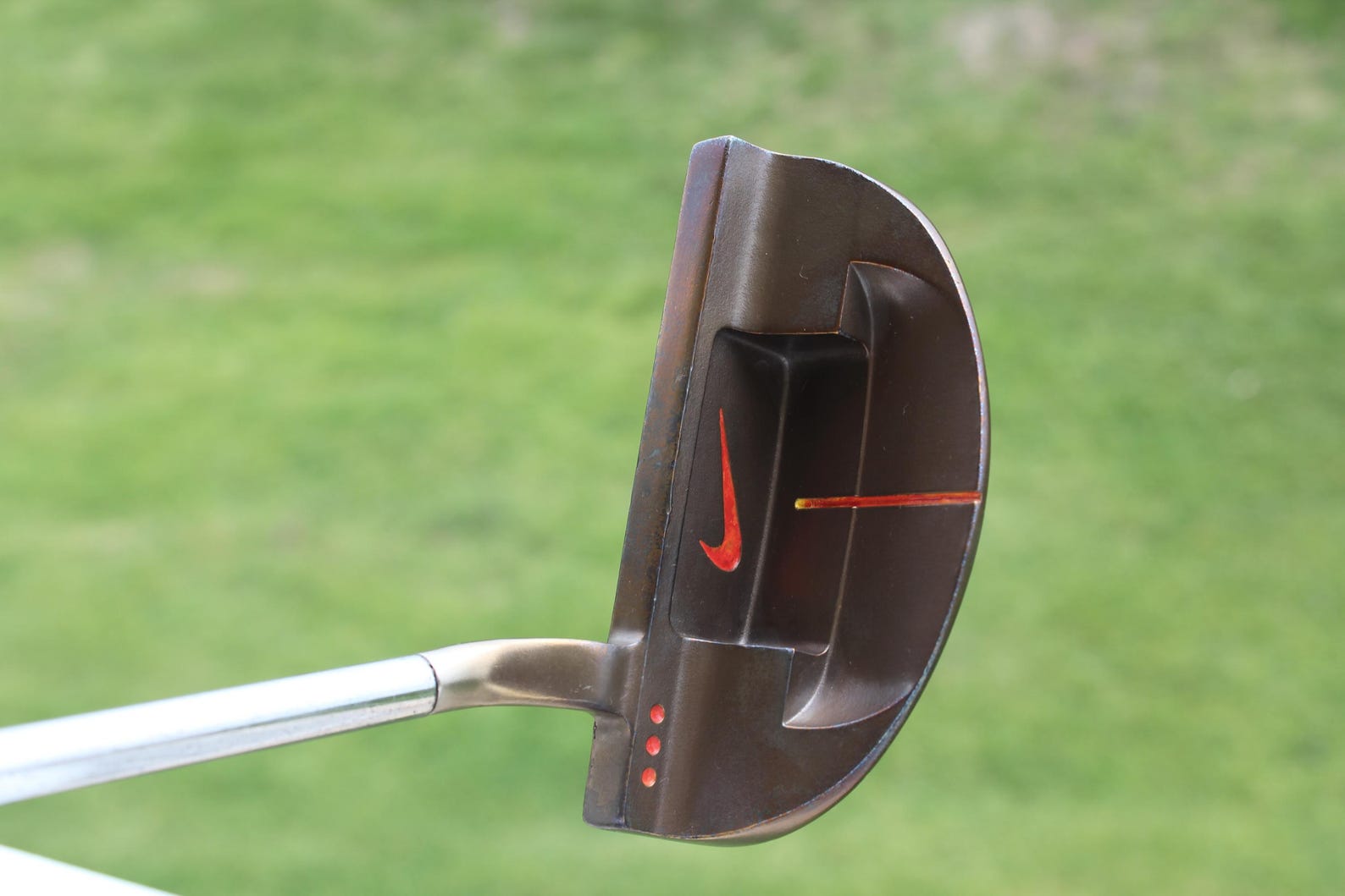 Custom Nike Ignite 003, 35 Putter, Black Palm Face, .5mm Leather Wrap ...