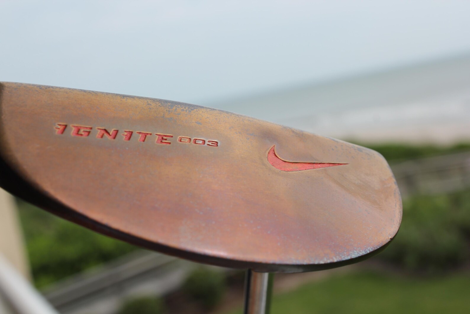 Custom Nike Ignite 003, 35 Putter, Black Palm Face, .5mm Leather Wrap ...
