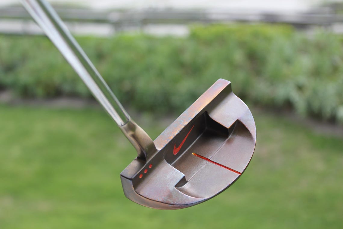 Custom Nike Ignite 003, 35 Putter, Black Palm Face, .5mm Leather Wrap ...