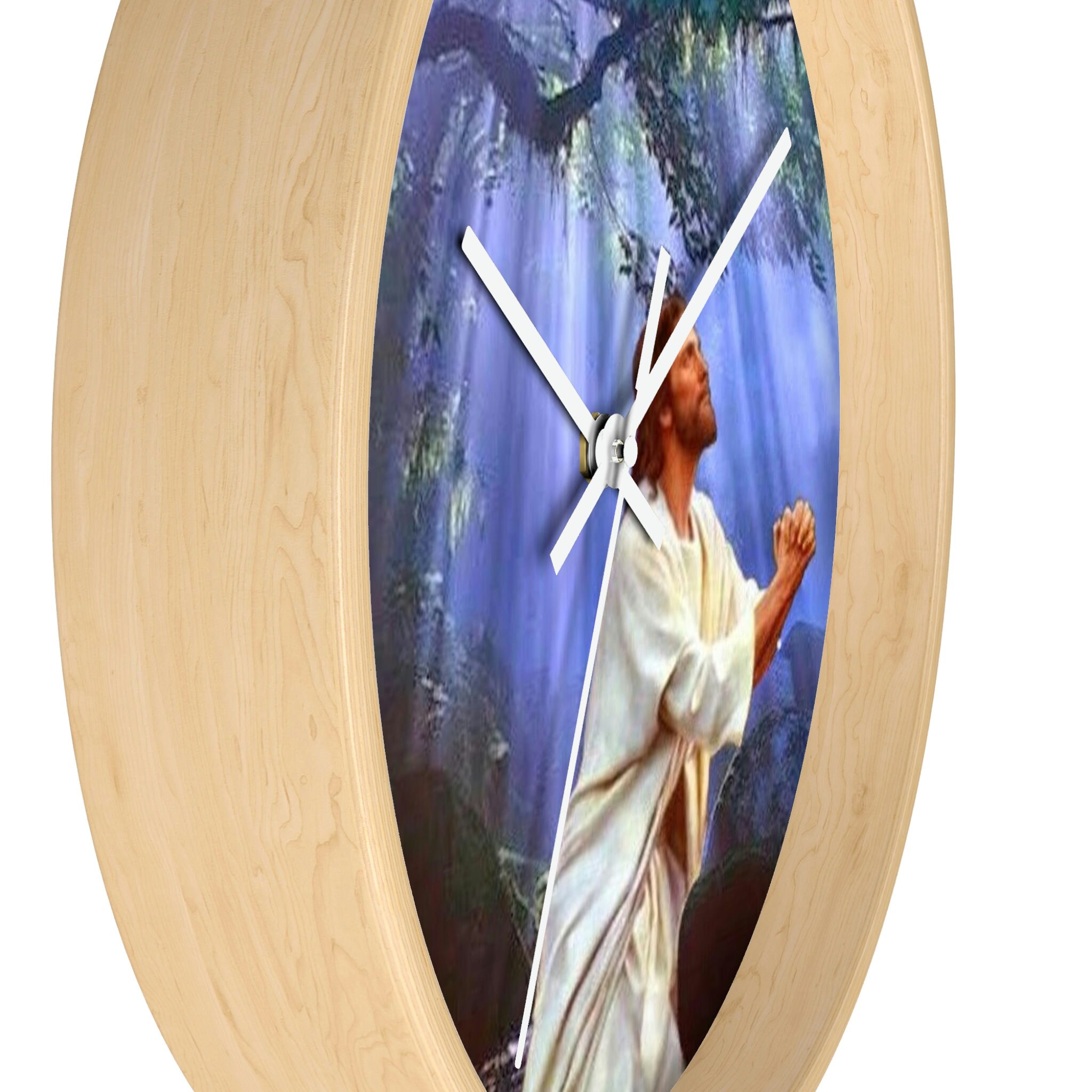 Jesus Praying Wall Clock, Custom Wall Clock, Home Decor Wall Clock ...
