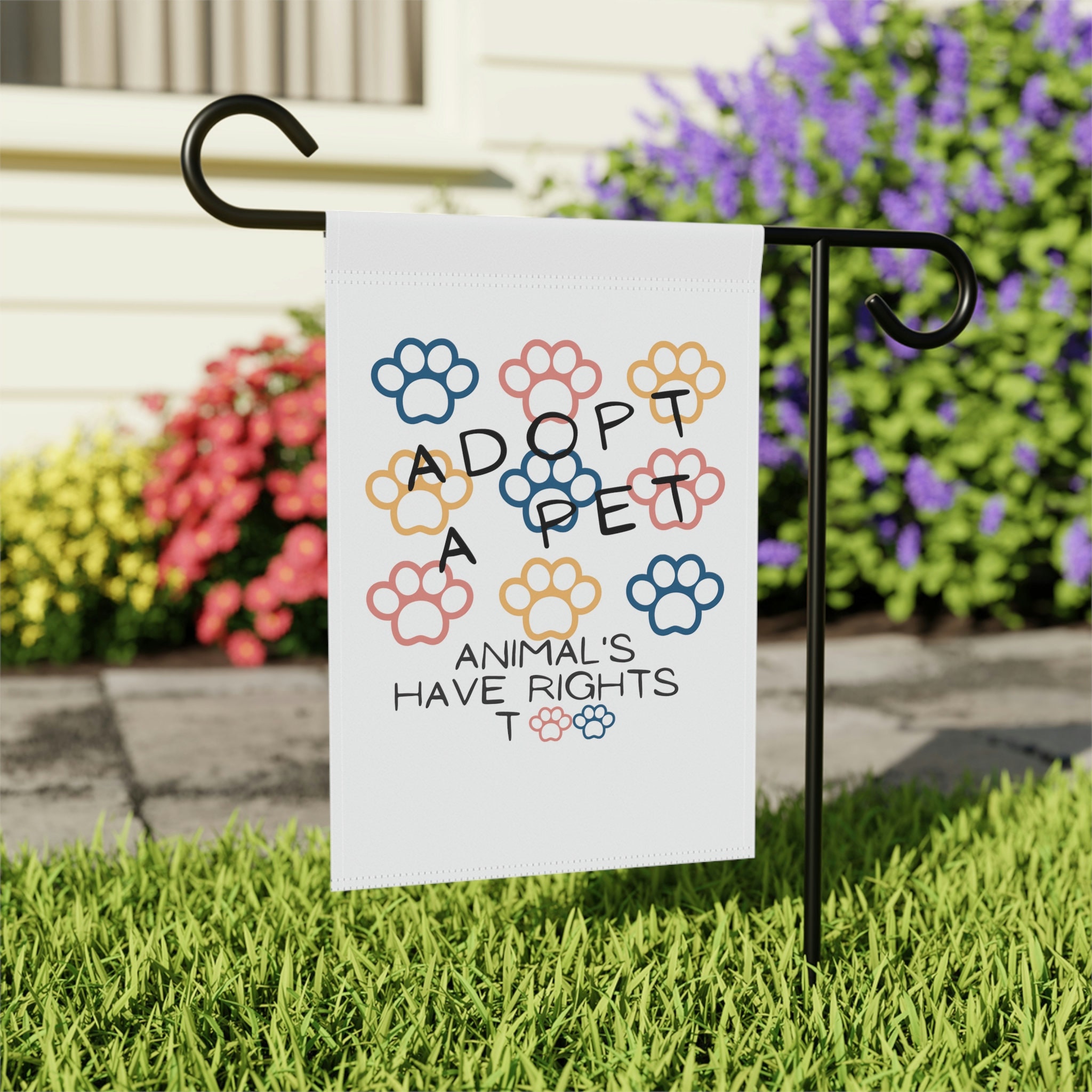 Garden & House Banner Adopt a Pet Pets Have Rights Too Banner for Pets ...