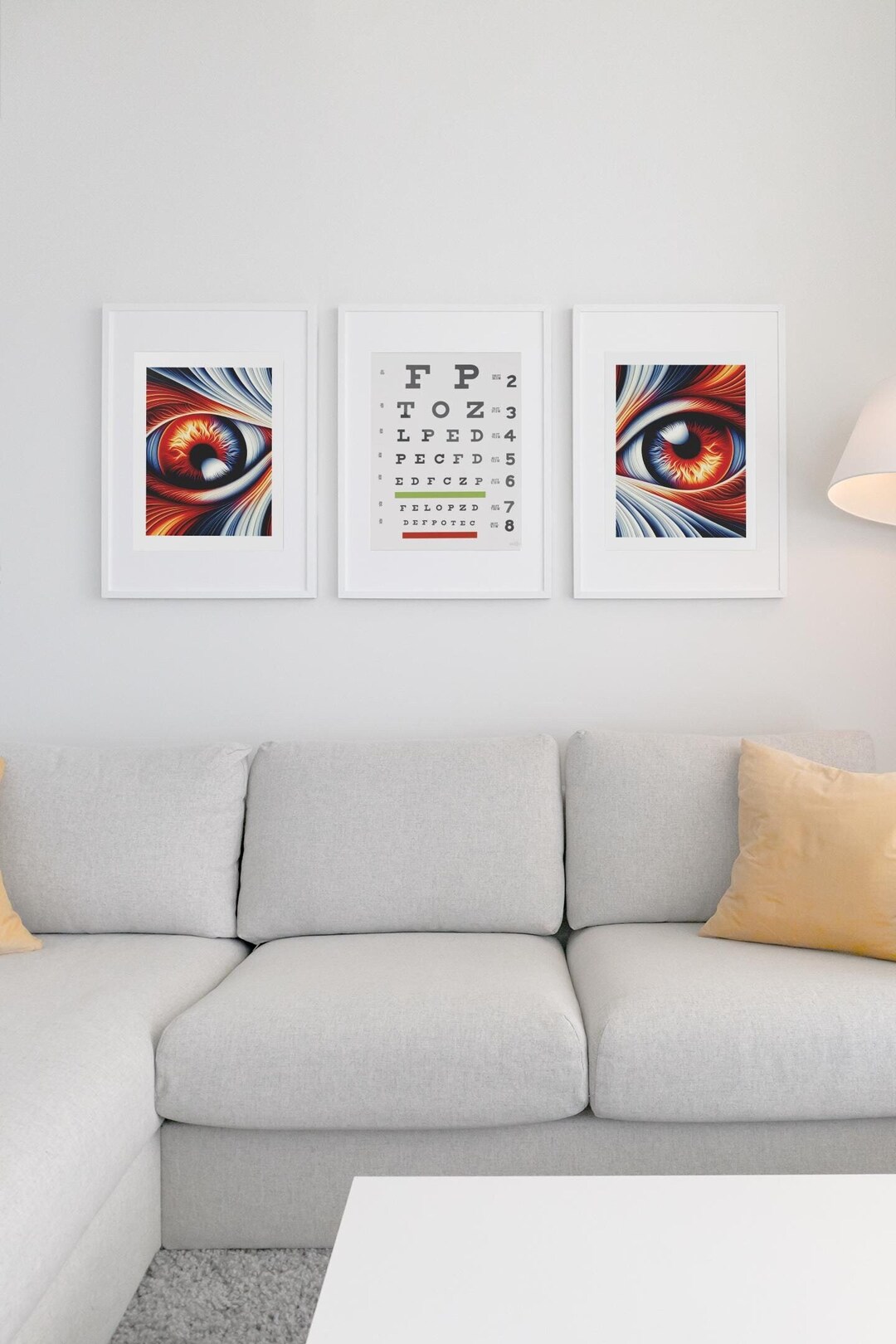 Eye Ball Digital Wall Art,eye Chart Wall Art,optometry Wall Art,three ...