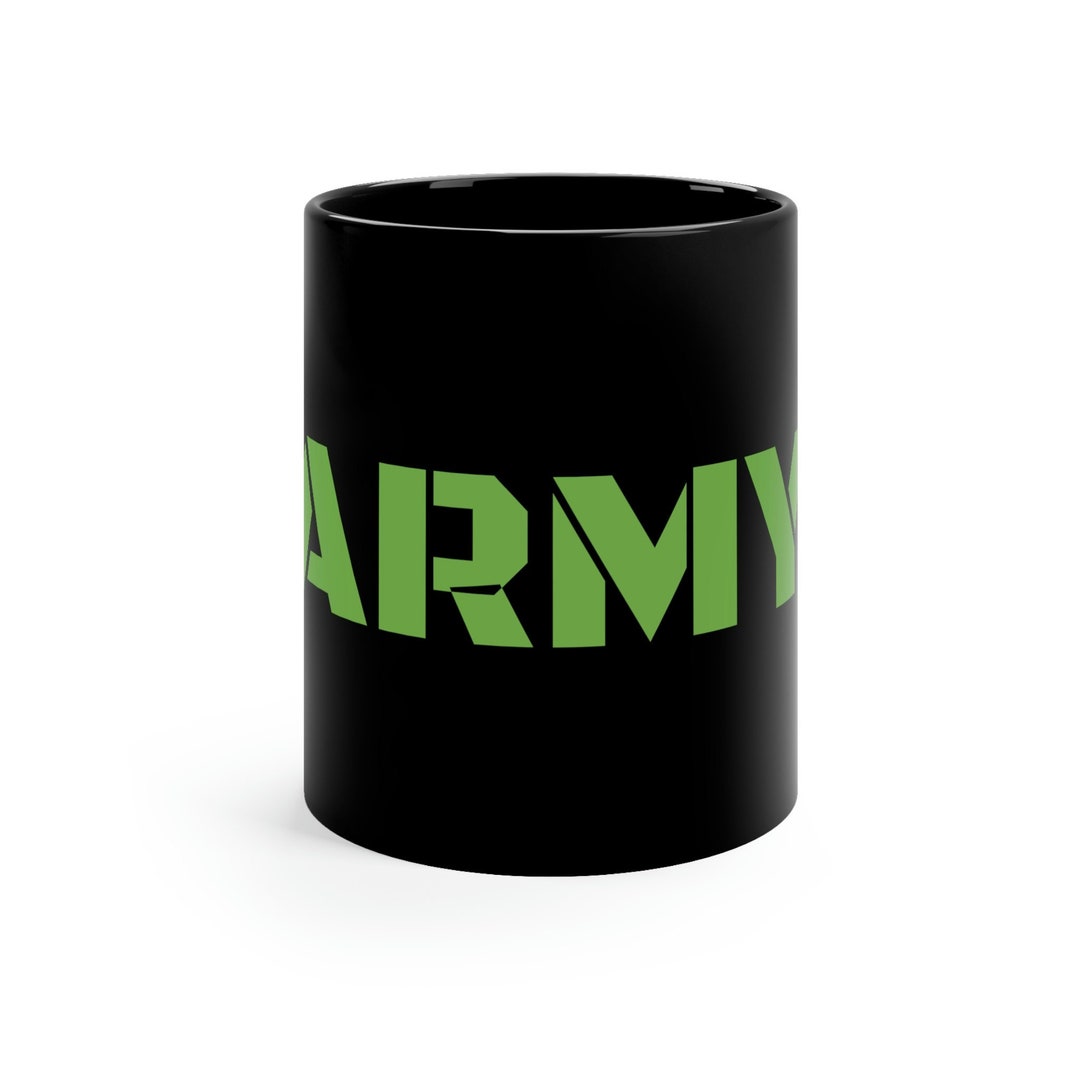 ARMY Text on Colorful Coffee Mug, Custom Coffee Mug, Adult Mug ...