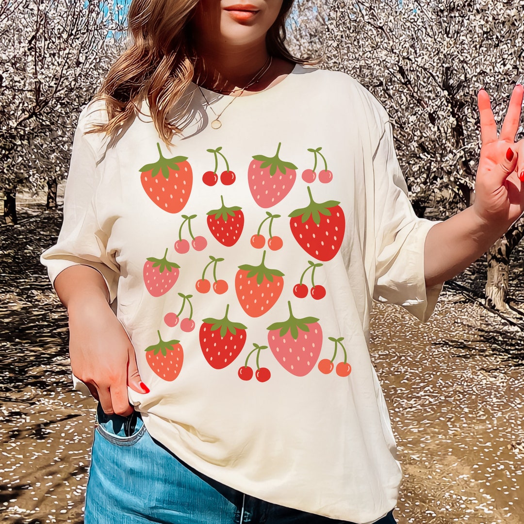 Strawberries and Cherries Shirt, Cherry Berry Shirt, Stawberry ...