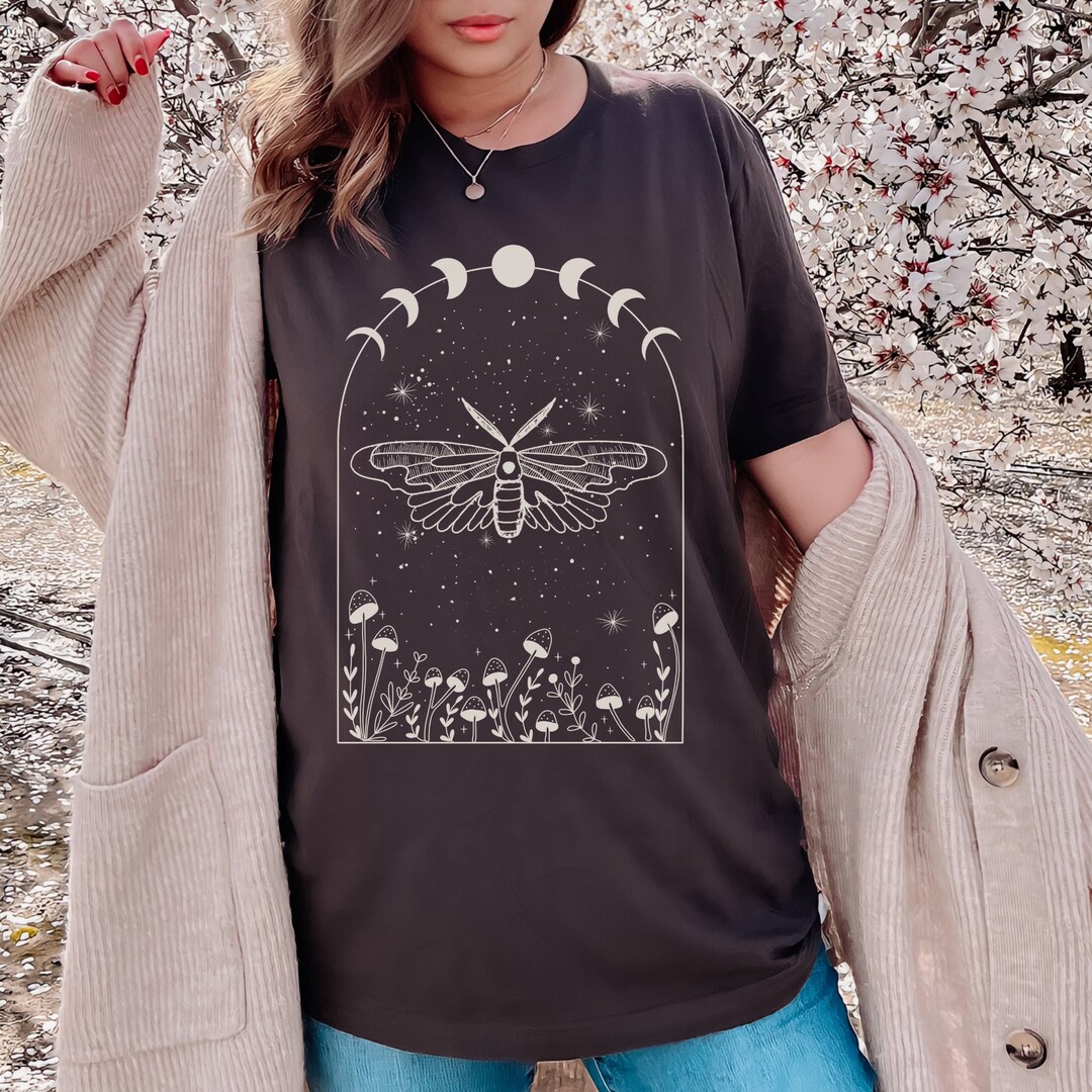Lunar Moth Shirt, Moth Tshirt, Magical Moth Shirt, Moon Child Shirt ...