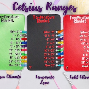 Temperature Blanket Color Chart Card | 3D Printed | Room for 10 Colors ...