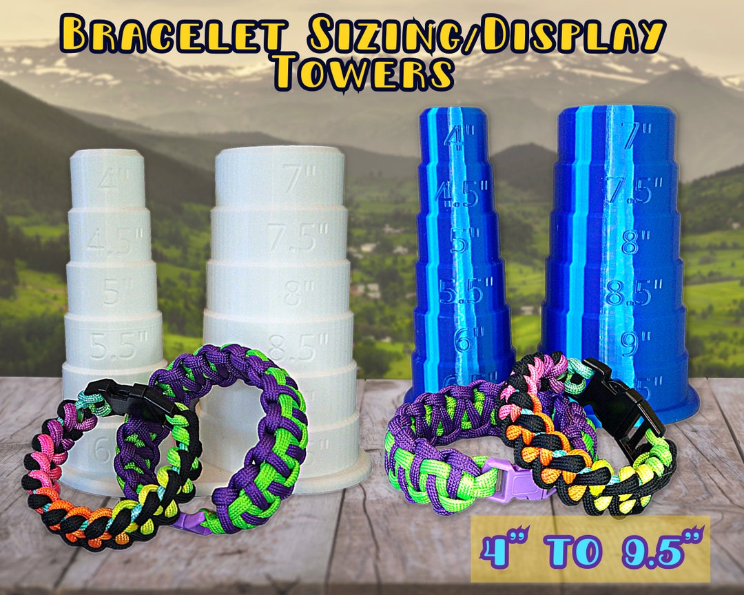 Sizing and Display DOUBLE Mandrel Tower for Paracord/other Bracelets ...