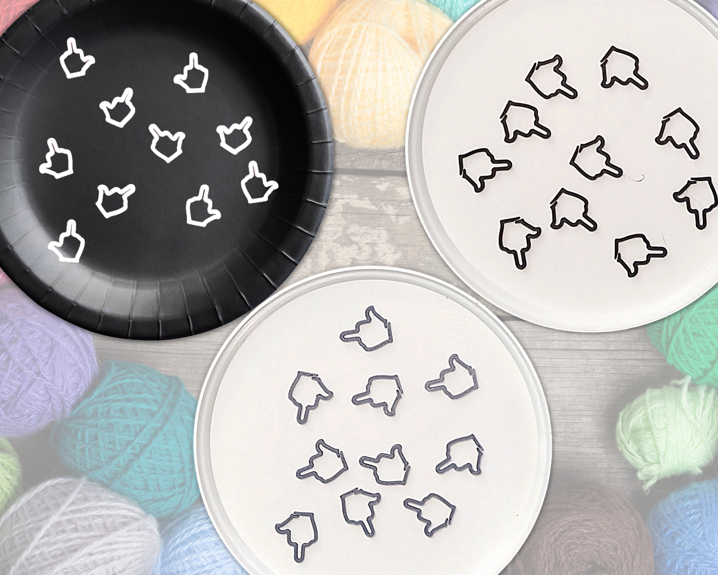 Stitch Marker Middle Fingers for Knitting and Crochet Set of - Etsy