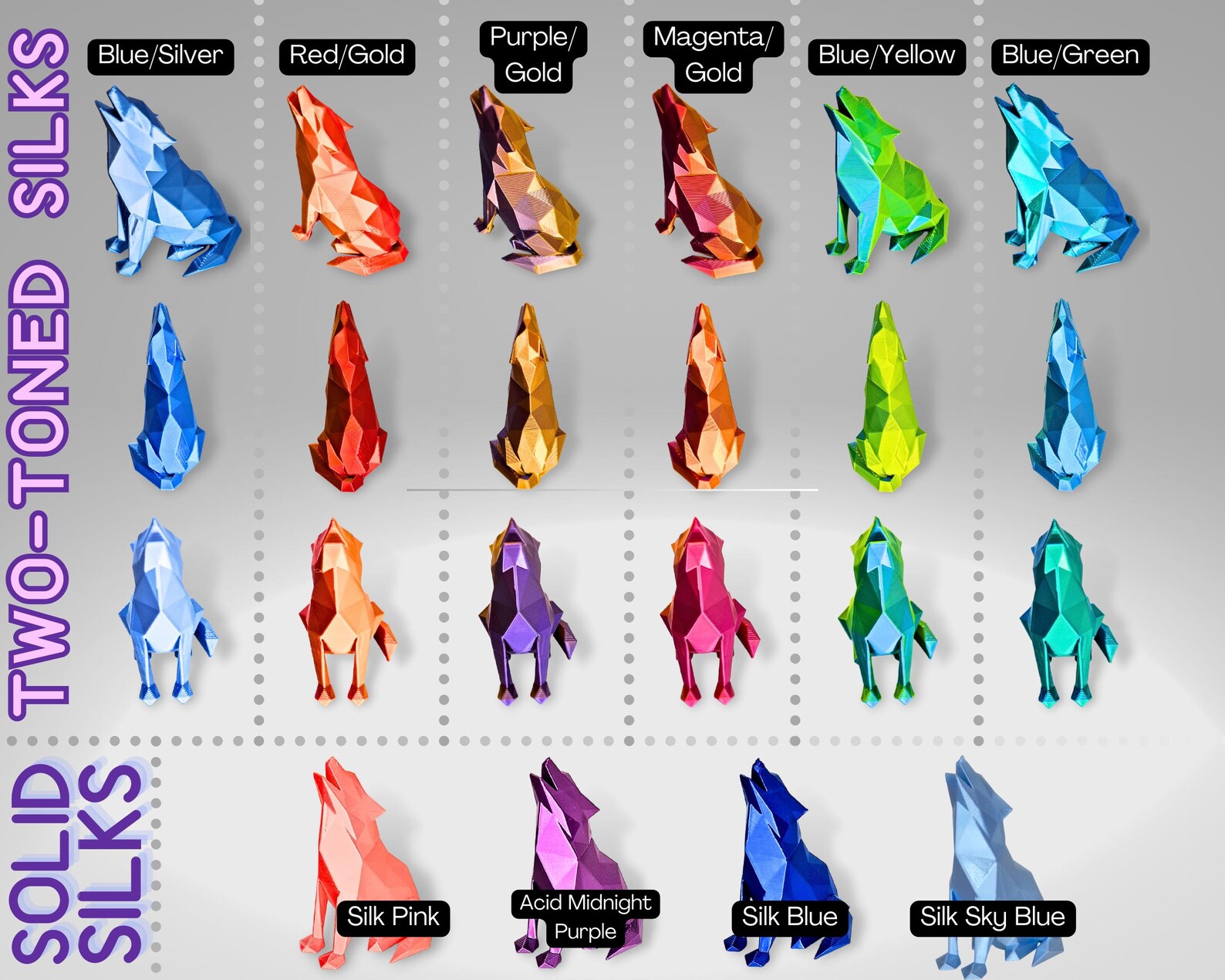 Temperature Blanket Color Chart Card | 3D Printed | Room for 10 Colors ...