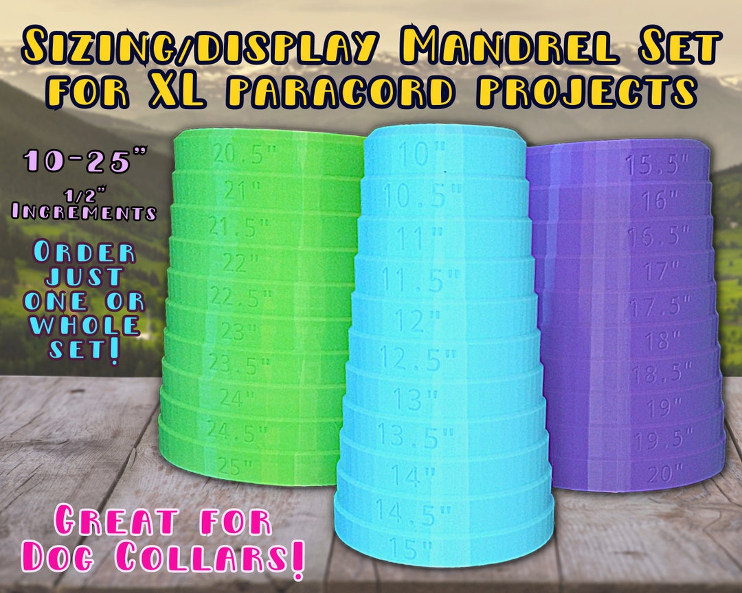 Sizing and Display Mandrel for Paracord Dog Collars and Necklaces | 10 ...