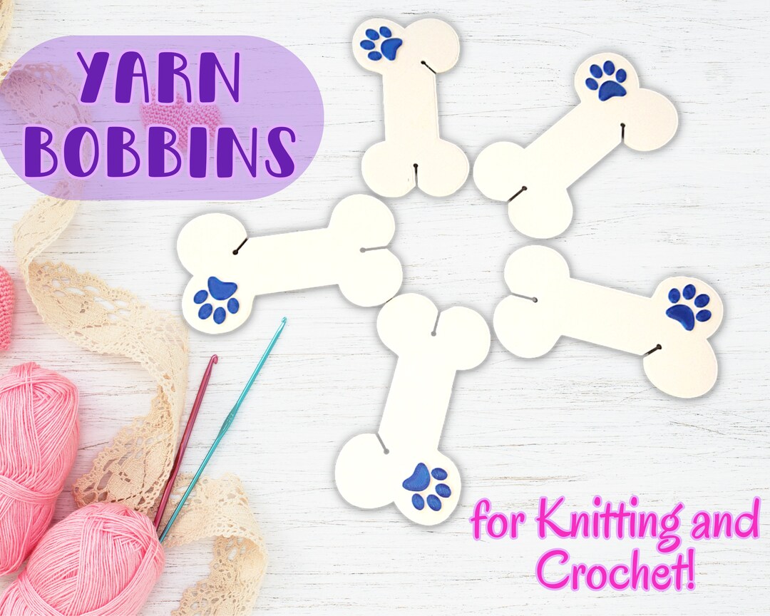 Yarn Bobbins Dog Bones | Set of 5 | Choose Your Own Colors! | 3D ...
